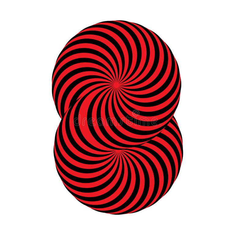 3d Optical Illusion Torus Infinity Knot Spiral Vector Illustration ...