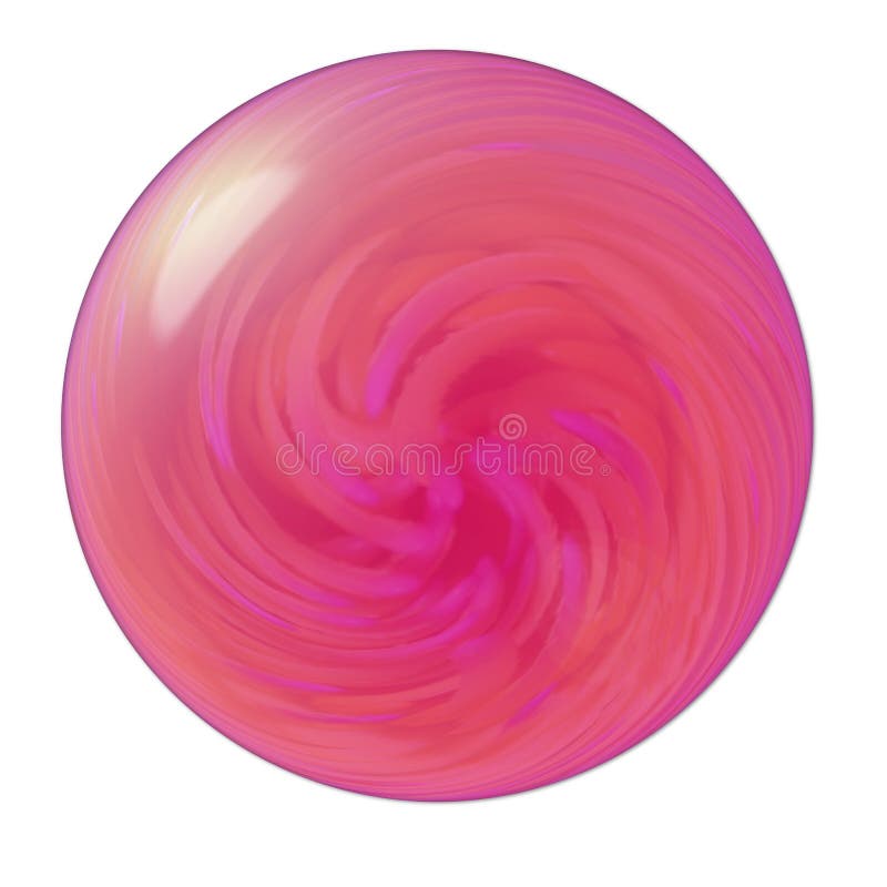 3D orb with pink swirl stock illustration. Illustration of glass - 5753124