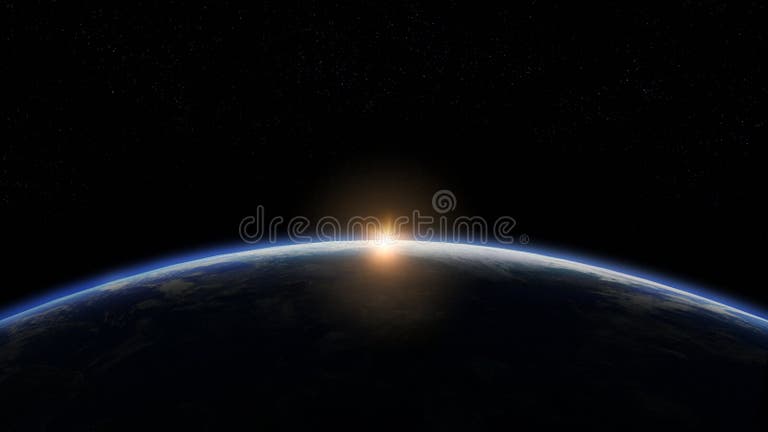 3D Orbit morning stock illustration. Illustration of clouds - 13294443