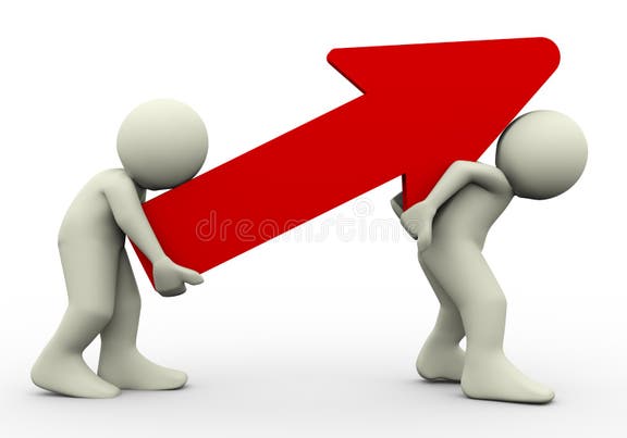 People Carrying Challenge Arrow Stock Illustrations – 76 People ...