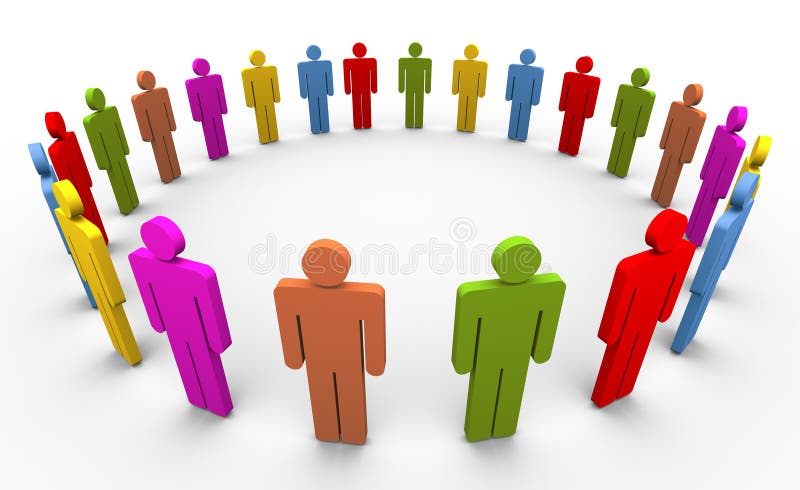 3d people in circle stock illustration. Illustration of human - 21461927