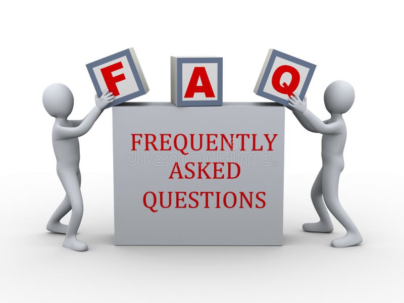 3d people faq teamwork stock illustration. Illustration of online ...