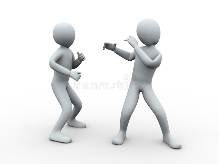 3d people fight stock illustration. Illustration of idea - 27223715