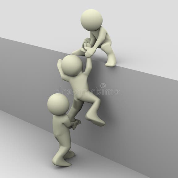 3d people helping stock illustration. Illustration of assistant - 23849015