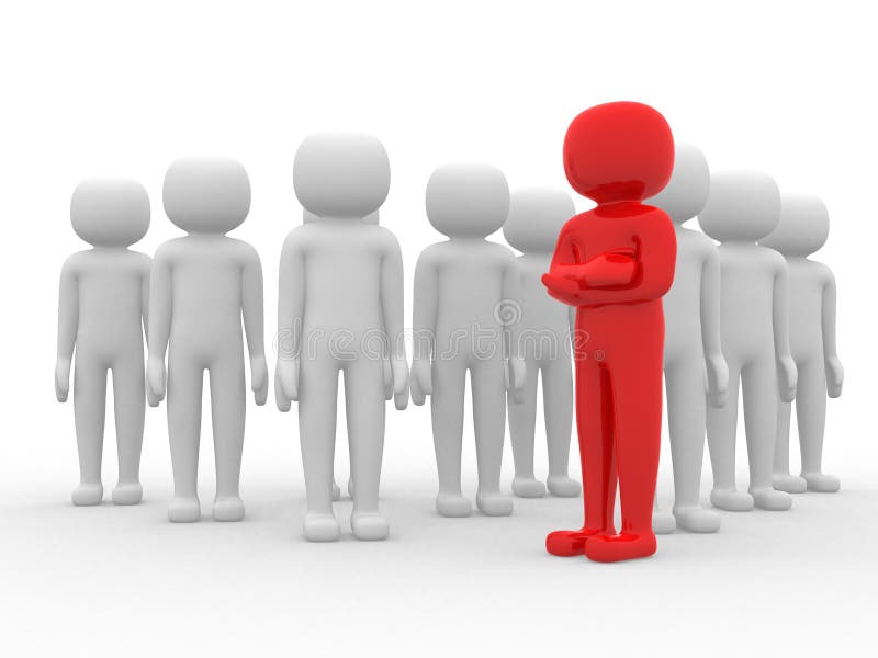 3d People Icon Leadership and Team Stock Illustration - Illustration of ...