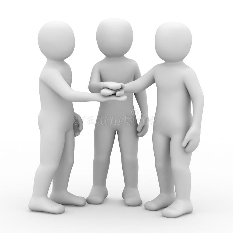 3d people following leader stock illustration. Illustration of male ...