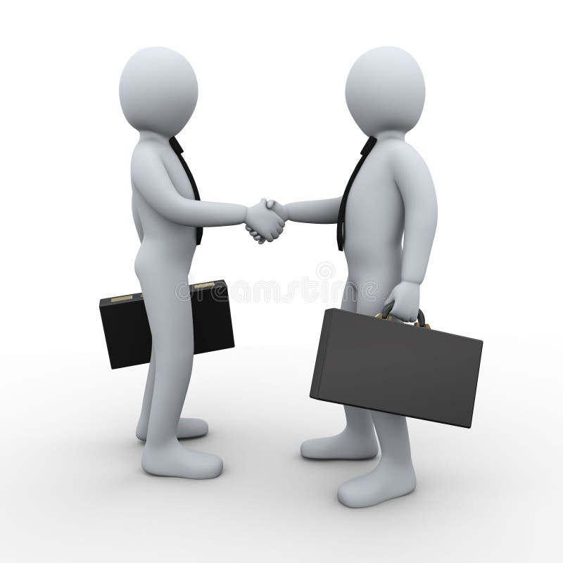 3d people handshake stock illustration. Illustration of businessman ...