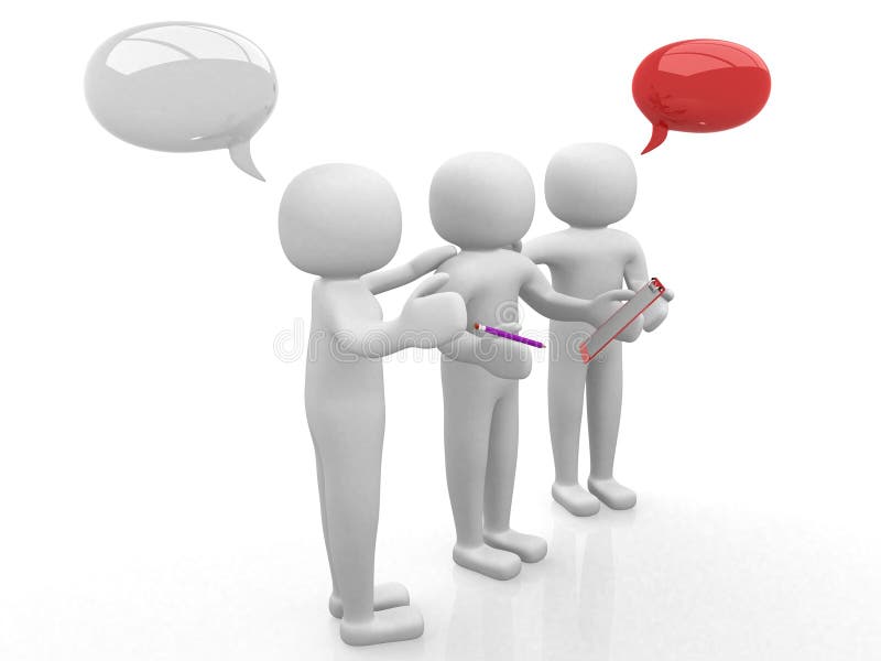 3d people - person talking stock photo. Image of social - 29036366