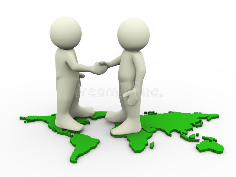 3d people shaking hands stock illustration. Illustration of people ...