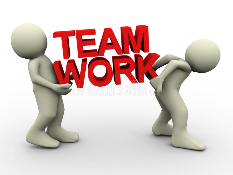 3d people teamwork stock illustration. Illustration of cooperation ...