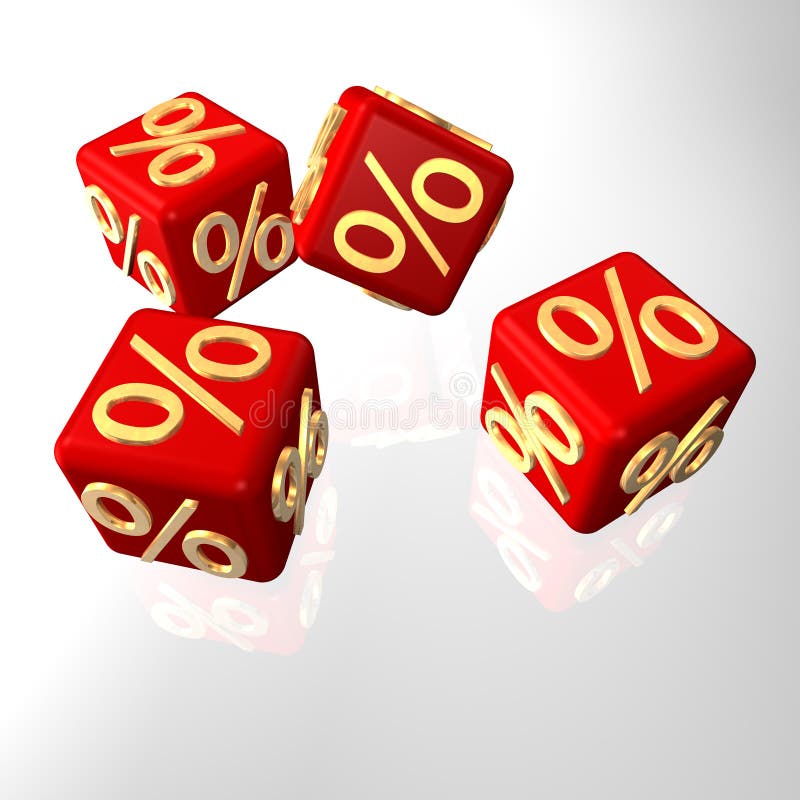 3D Per Cent Cube stock illustration. Illustration of shop - 11179538