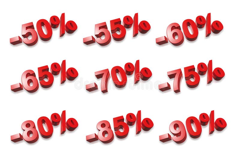 3D percent numbers - stock illustration. Illustration of text - 14627175