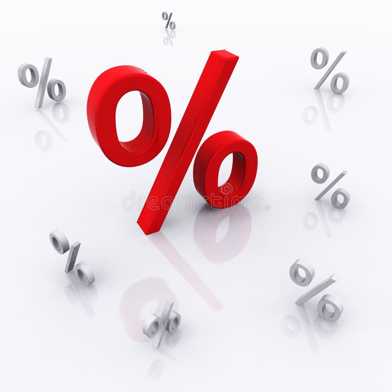 3d percent sign stock illustration. Illustration of banking - 17974148