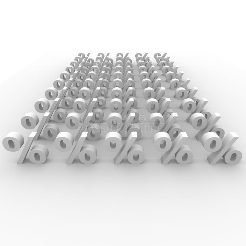 3D Percentage stock illustration. Illustration of calculation - 11928205