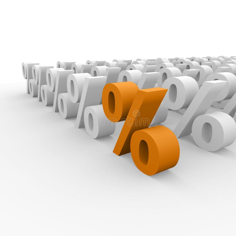 3D Percentage stock illustration. Illustration of calculation - 11928205