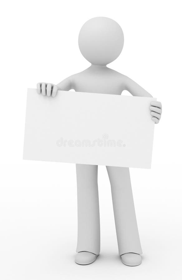 3D Person Standing With Hands Behind Stock Illustration - Illustration ...