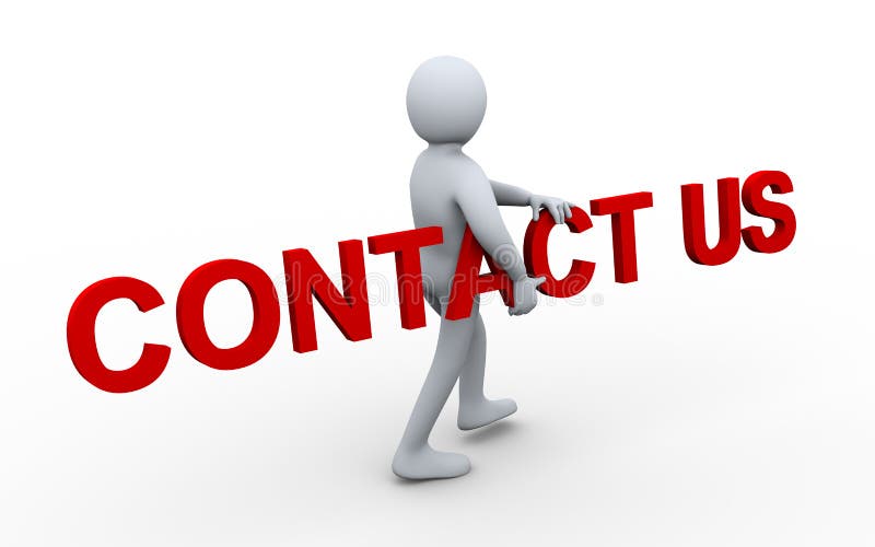 3d Person Carrying Contact Us Stock Illustration - Illustration of ...