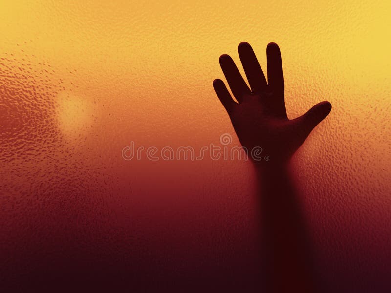 3d Person Horror Hand Silhouette Stock Illustration - Illustration of ...