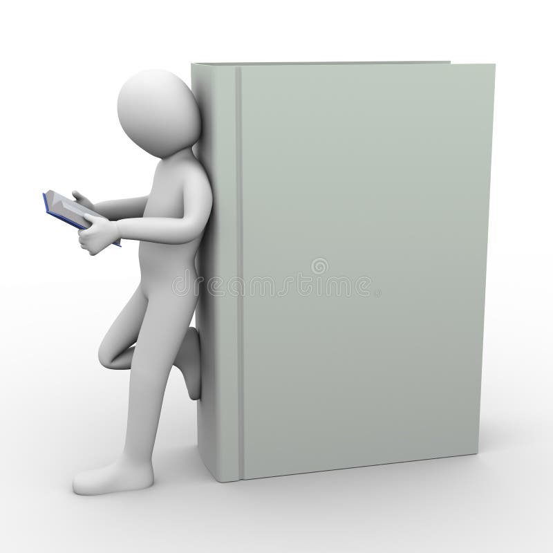 3d person reading book stock illustration. Illustration of novel - 27643918