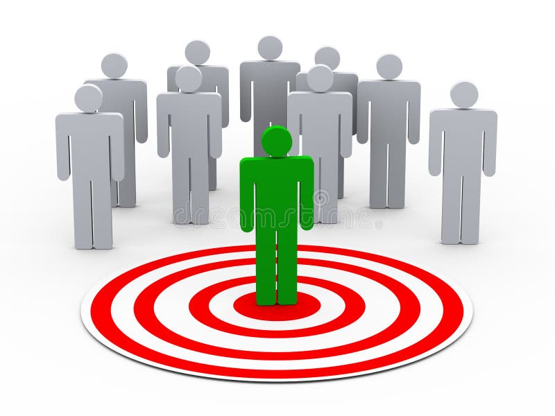 3d Person Selection from People Group Stock Illustration - Illustration ...