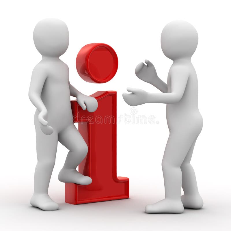 3d Person and Symbol Information Stock Illustration - Illustration of ...