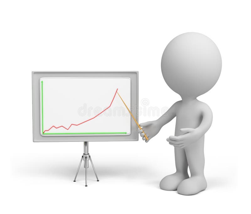 3d Personne - Graphique De Gestion Illustration Stock - Illustration du ...