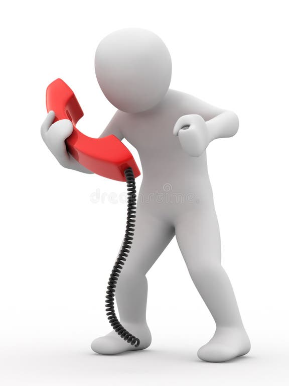 3d persoon met telefoon stock illustratie. Illustration of samenvatting ...