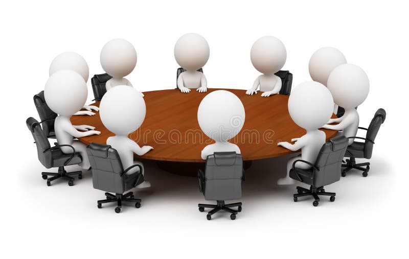 Table ronde de discussion illustration stock. Illustration du ...