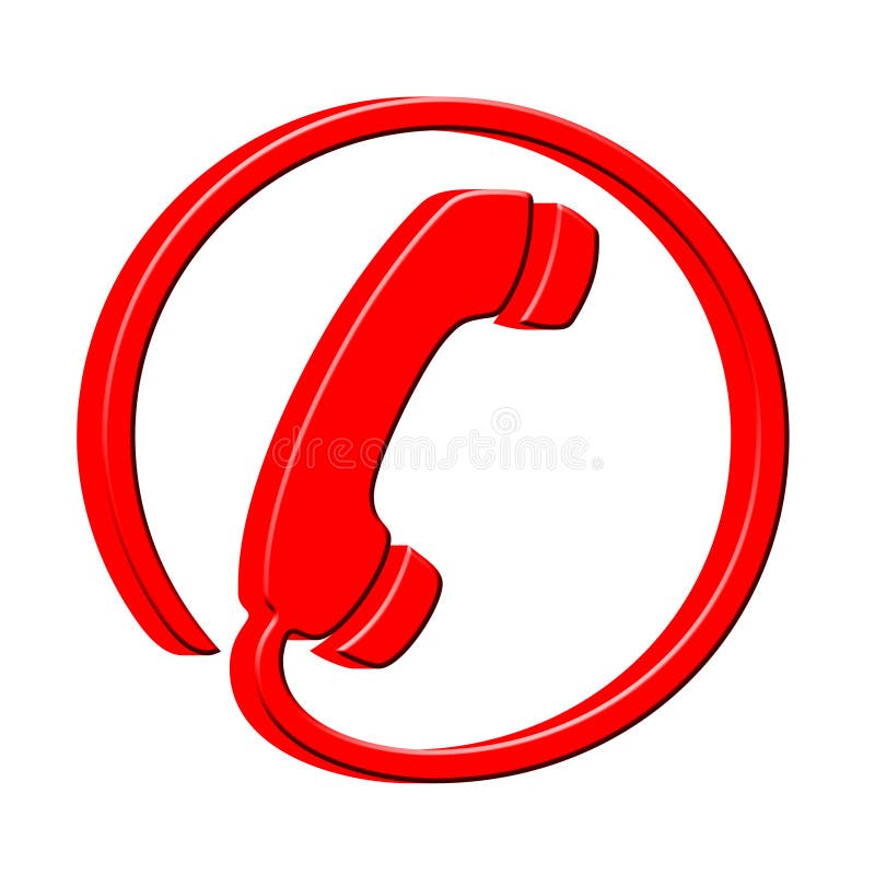 Red Phone Icon Black Background