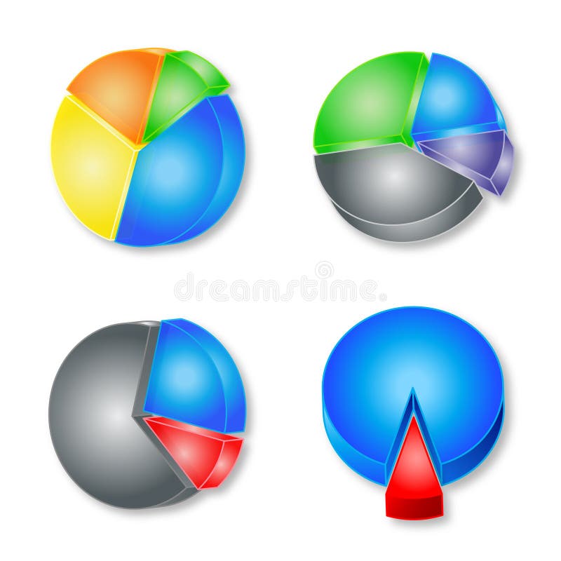 Pie Chart Graph 4 Piece Stock Illustrations – 186 Pie Chart Graph 4 ...