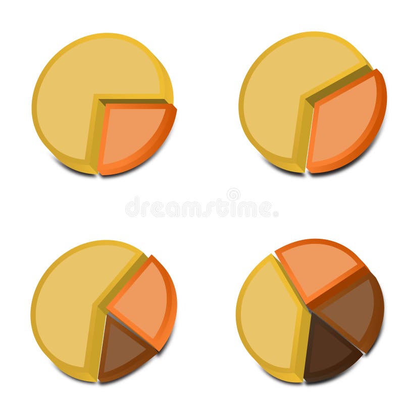 3D Pie Charts 2 stock illustration. Illustration of chart - 27338525
