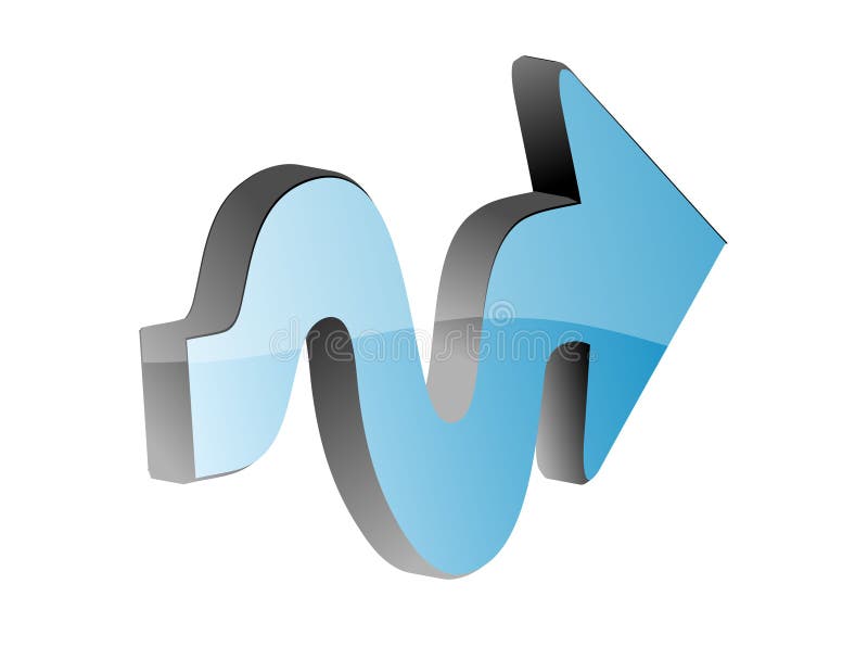 3D Pijl vector illustratie. Illustration of pijl, motie - 18505906