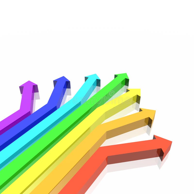 3D pijlen stock illustratie. Illustration of blauw, illustratie - 4250018