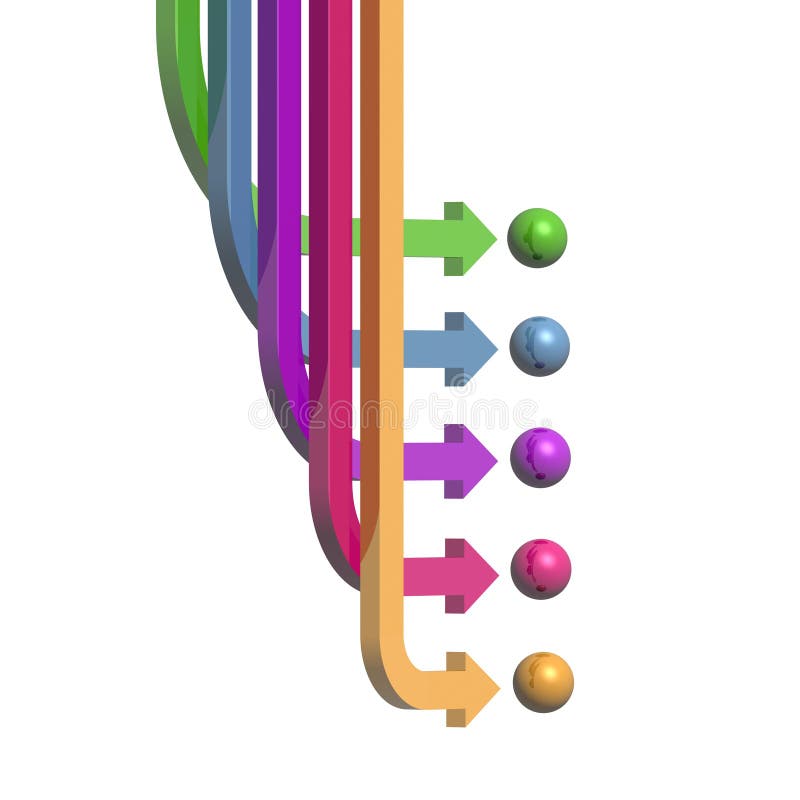 3D pijlen stock illustratie. Illustration of pijlen, groen - 4250109