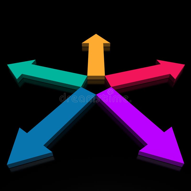 3d pijlen stock illustratie. Illustration of aspiraties - 4453887