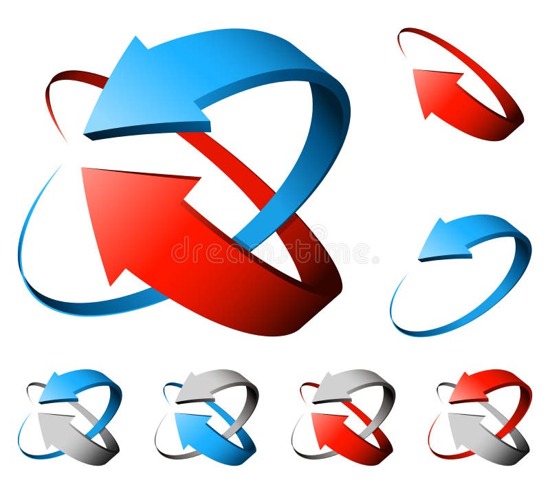 3D pijlen vector illustratie. Illustration of metaal, futuristisch - 7208780