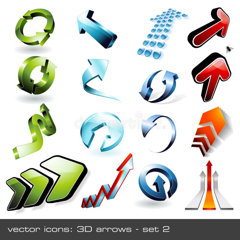 3d pijlen - reeks 2 vector illustratie. Illustration of informatie - 9666849
