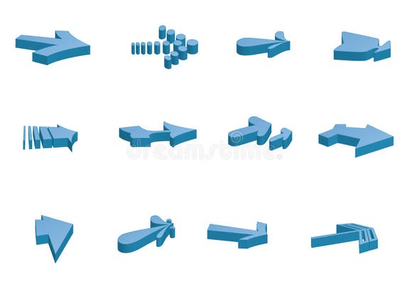 3d pijlen - vector vector illustratie. Illustration of reflex - 6123031