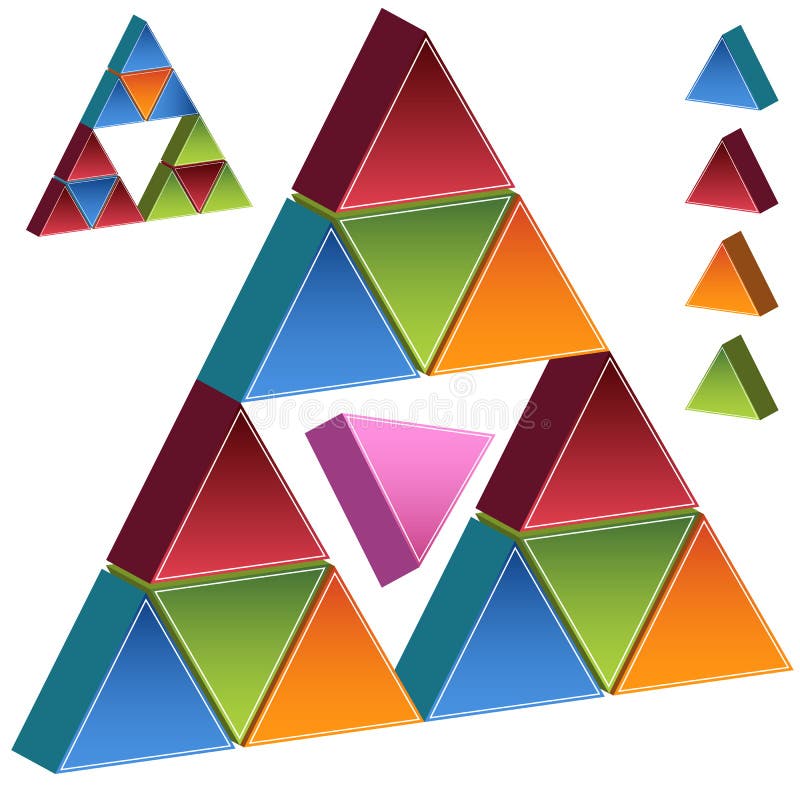 3D Piramide vector illustratie. Illustration of zaken - 9590471