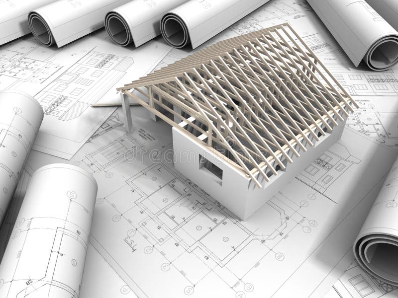 Plan drawing stock illustration. Illustration of real - 2936911