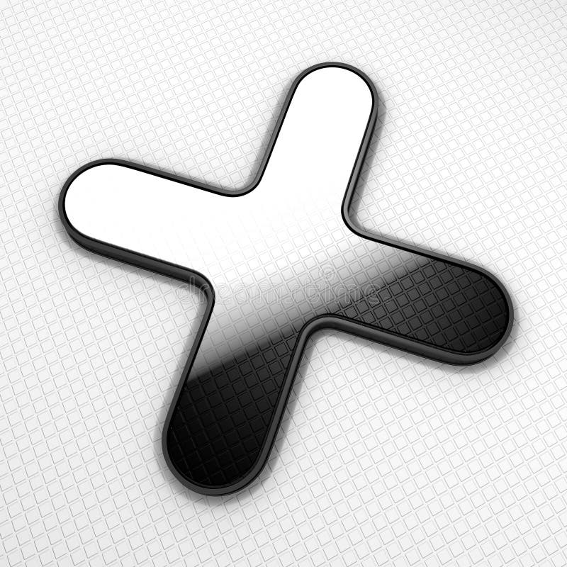 3d Plus Symbol in Perspective Stock Illustration - Illustration of ...