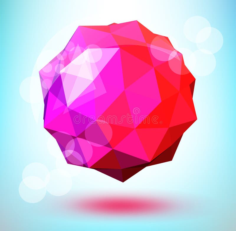 3d polygonal shape stock vector. Illustration of color - 22861181