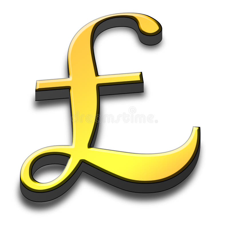 3d Pound symbol stock illustration. Illustration of britain - 12988900