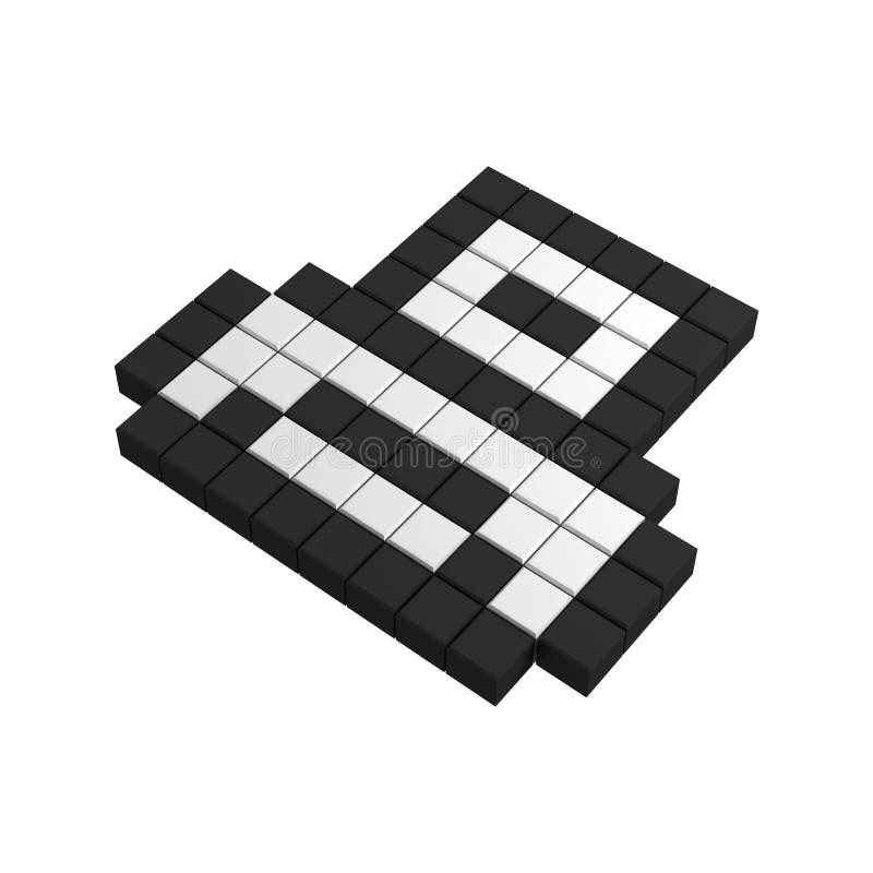 3d print pixel icon stock illustration. Illustration of pointer - 20382897