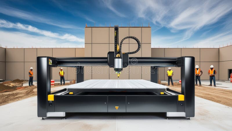 3D Printing Construction of a Building with an Industrial Printer Stock ...