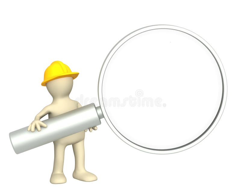 3d Puppet - Builder, Building a Brick Wall Stock Illustration ...