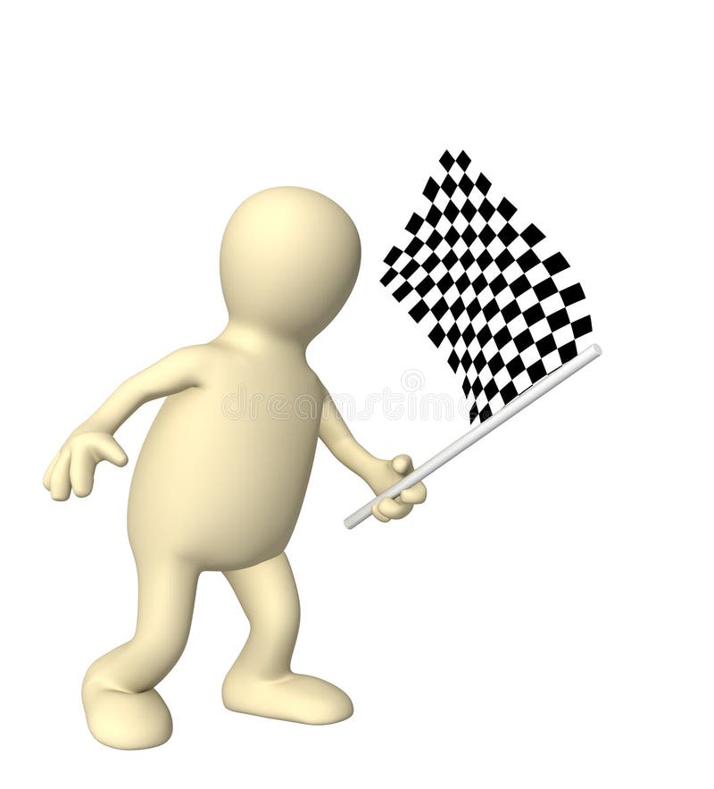 Symbol People Wave Checkered Flag Trophy Stock Vector - Illustration of ...