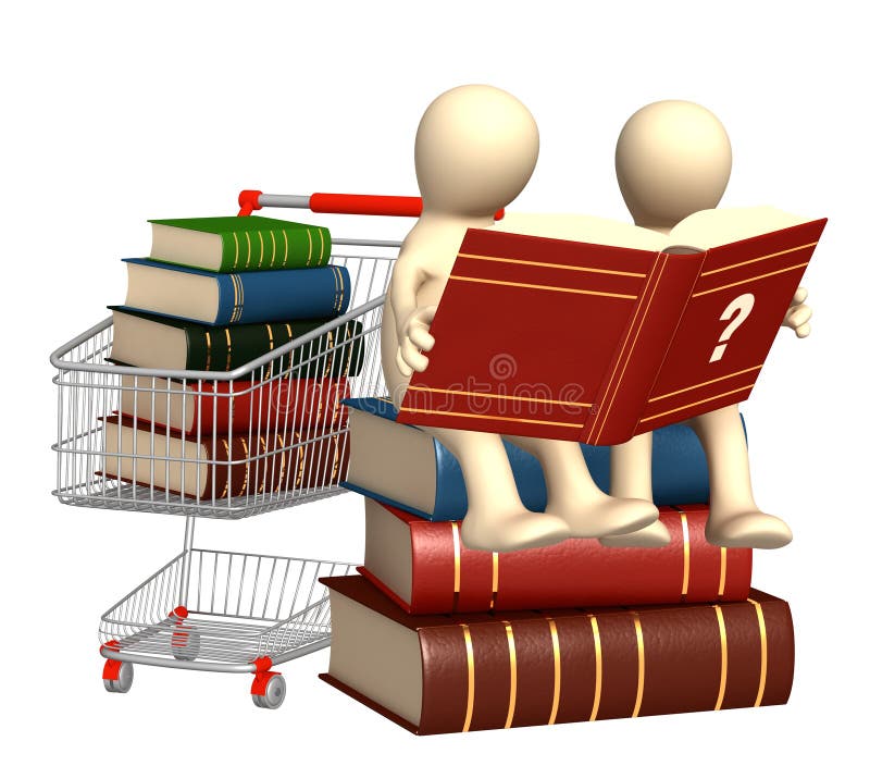 3d Puppets, Reading the Dictionary Stock Illustration - Illustration of ...