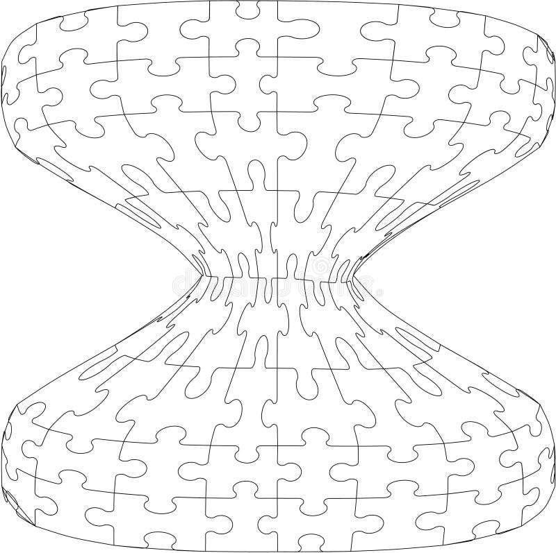 3d puzzle in color 24 stock vector. Illustration of color - 12590176