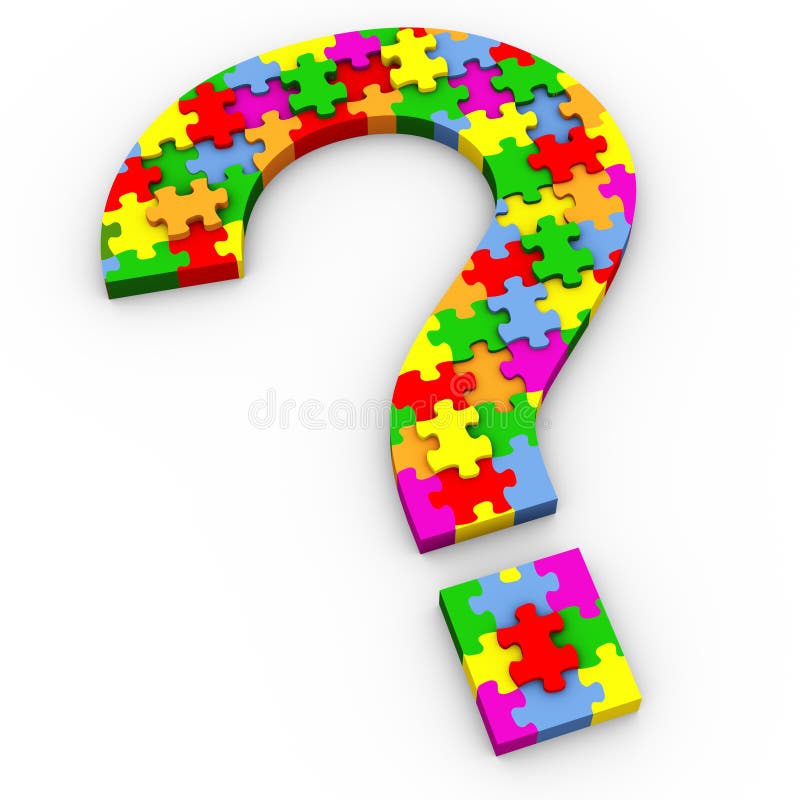 Question mark puzzle stock vector. Illustration of sign - 20068651